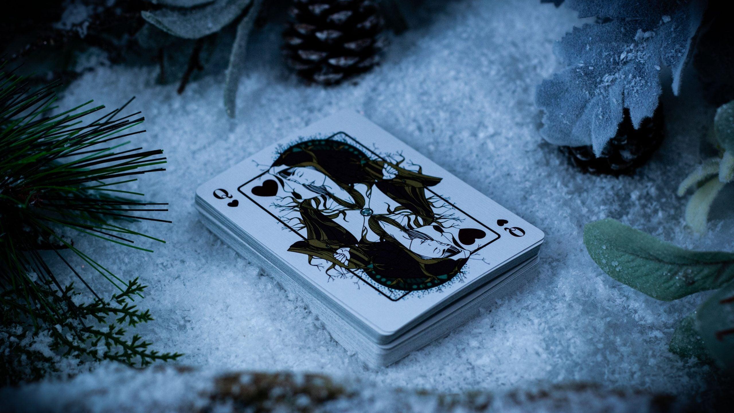 The Green Man Winter Playing Cards by Jocu Playing Card Company – Rare ...