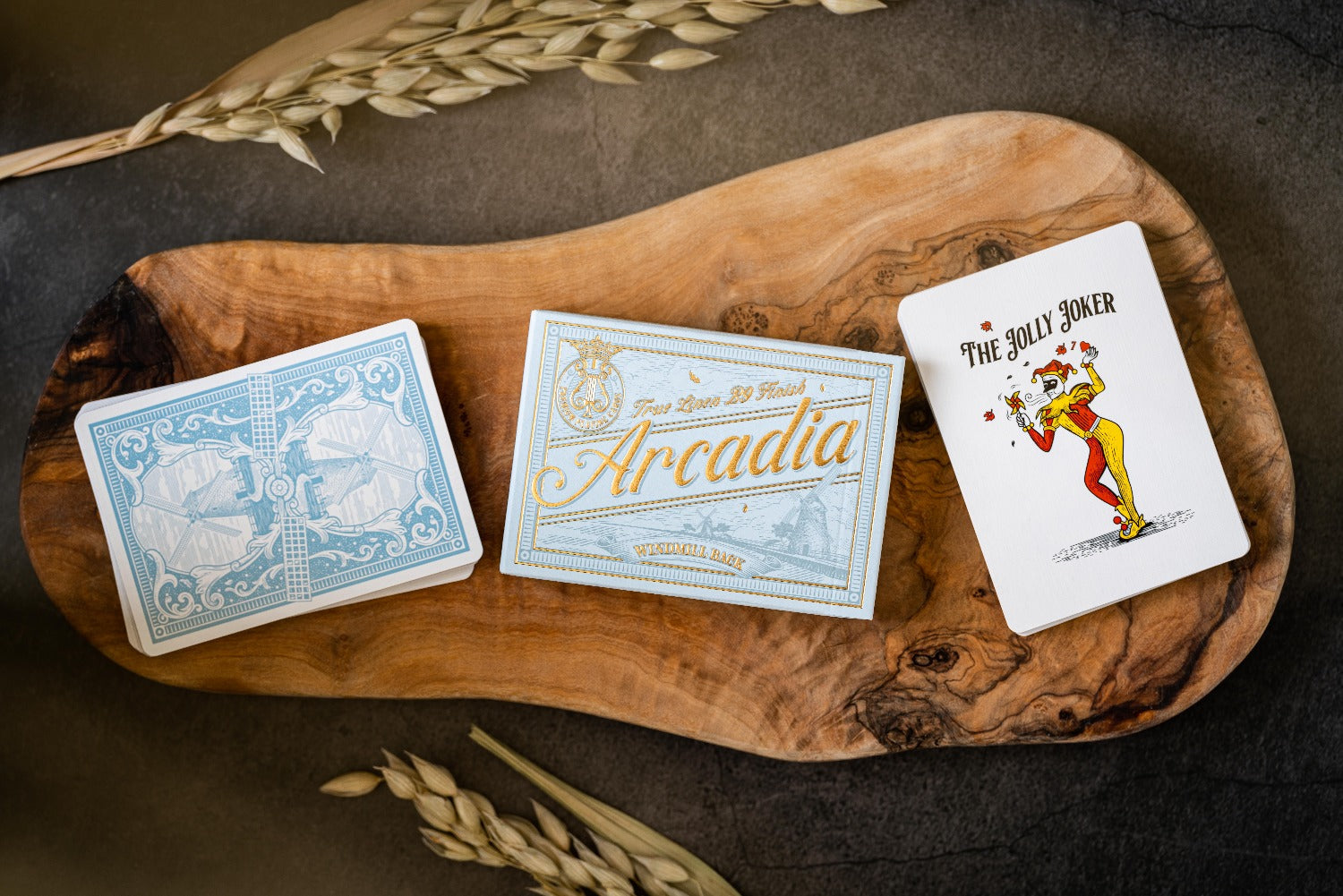 Windmill Back Arcadia Playing Cards Azure Blue Edition – Rare Playing Cards