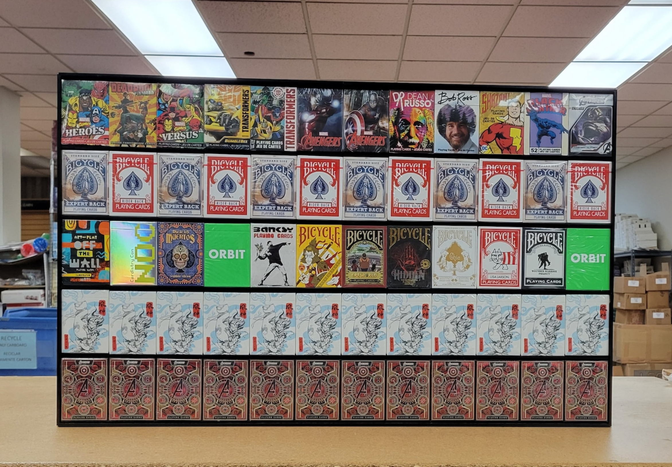 Acrylic Wall Display for 60 Playing Cards – Rare Playing Cards