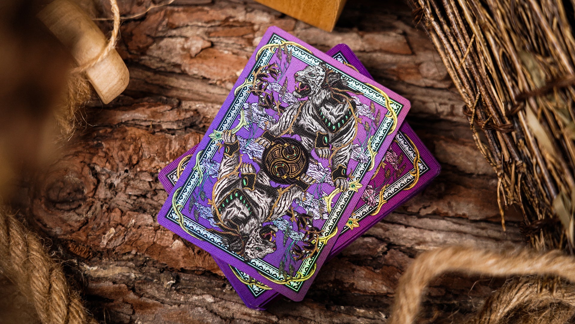 White Tiger Playing Cards Deluxe Beech Boxset – Rare Playing Cards
