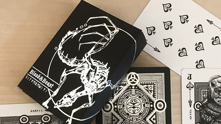 Blood and Beast (Silver) Playing Cards – Rare Playing Cards