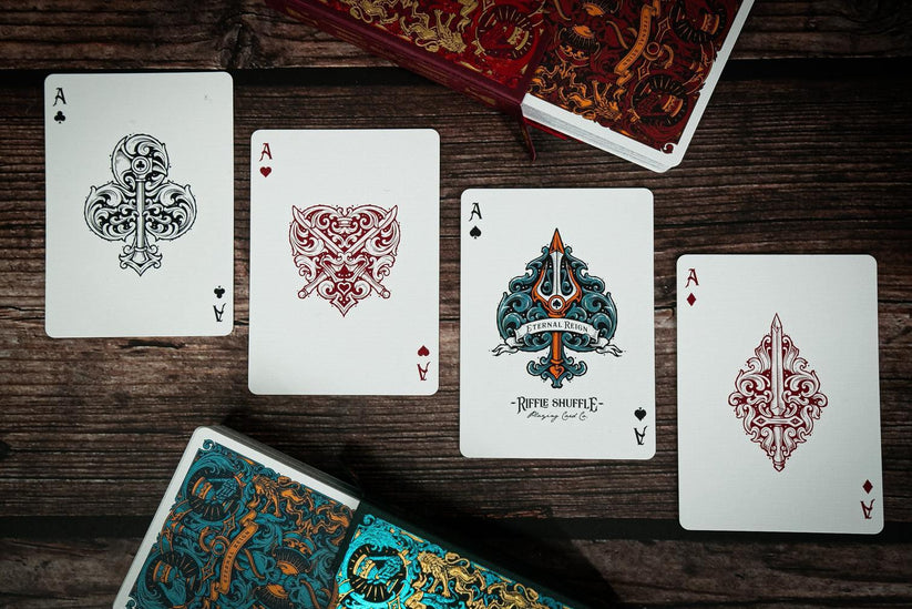 Eternal Reign Sapphire Kingdom Playing Cards by Riffle Shuffle – Rare ...