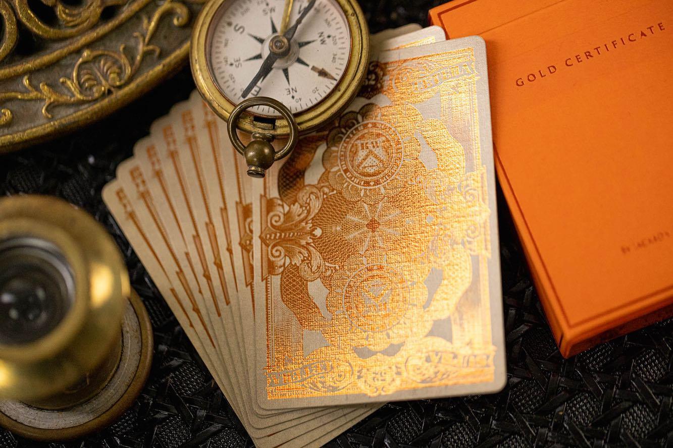 Gold Certificate - Foiled Edition Playing Cards – Rare Playing Cards