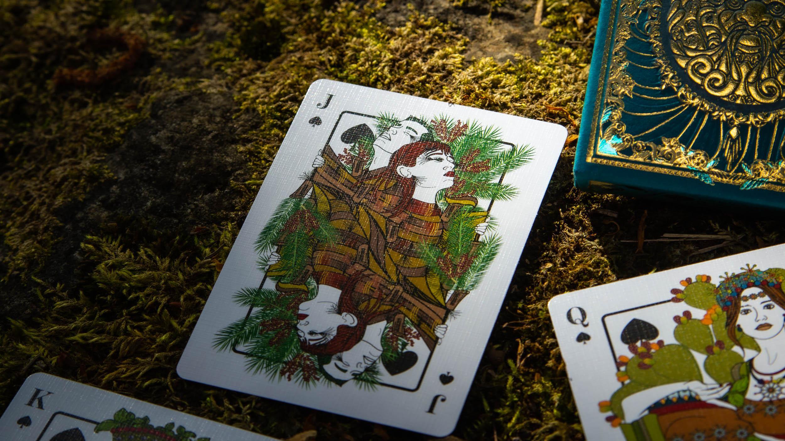 The Green Man Summer Playing cards by Jocu – Rare Playing Cards