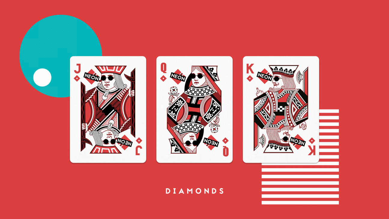 Neon Line Playing Cards – Rare Playing Cards
