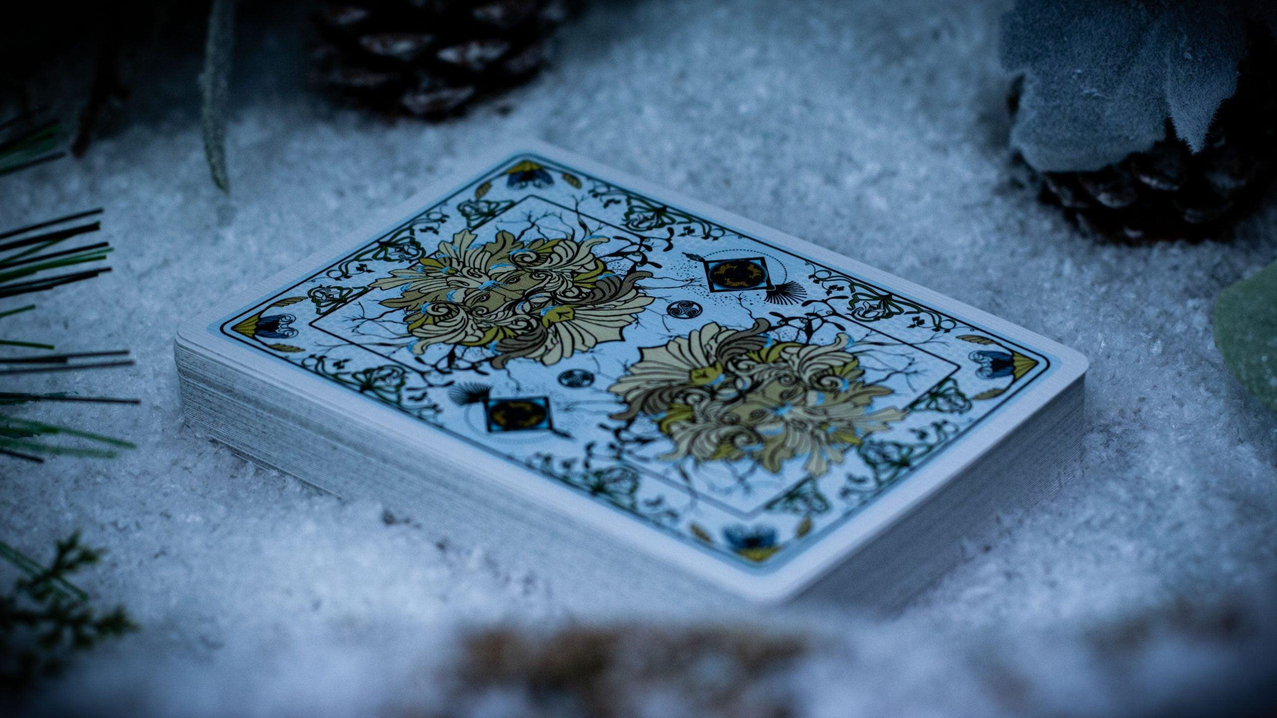 The Green Man Winter Playing Cards by Jocu Playing Card Company – Rare ...