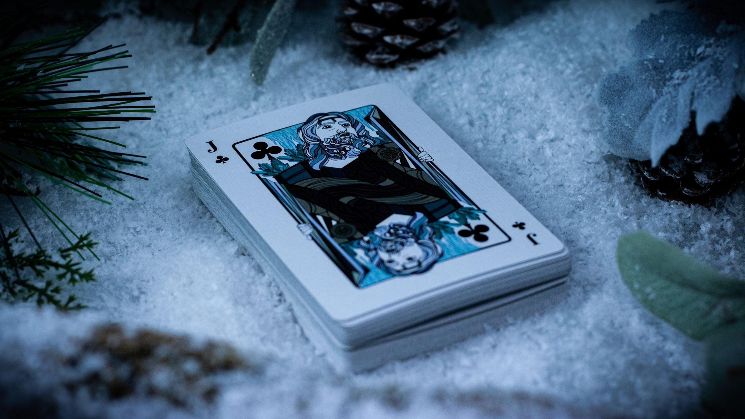 The Green Man Winter Playing Cards by Jocu Playing Card Company – Rare ...